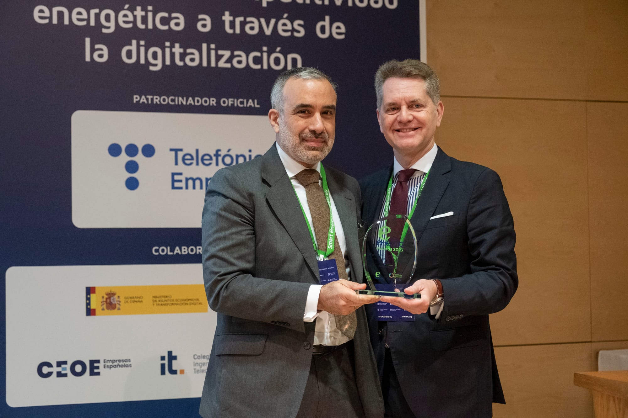 Acto Oficial Entrega Galardones enerTIC Awards 2023 - Plataforma ...